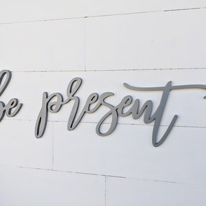Be Present Word Cutout | Be Present Wooden Letters | Be Present Sign ...