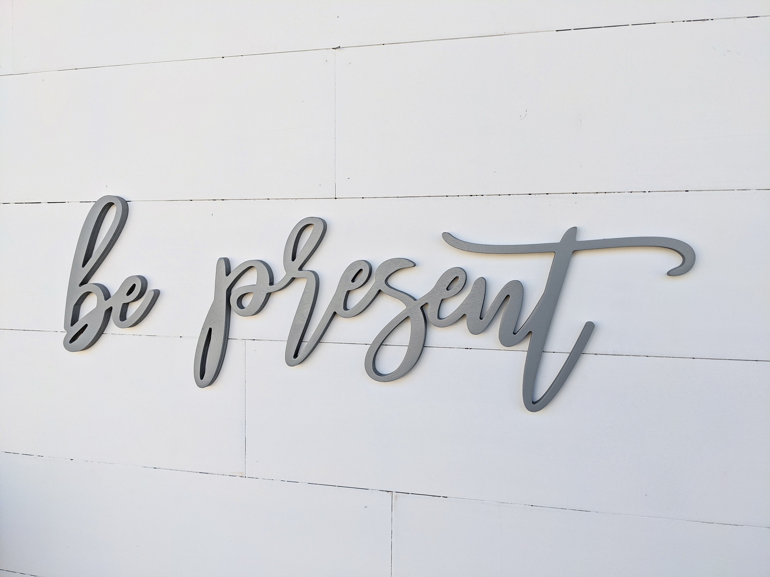 Be Present Word Cutout Be Present Wooden letters Be | Etsy