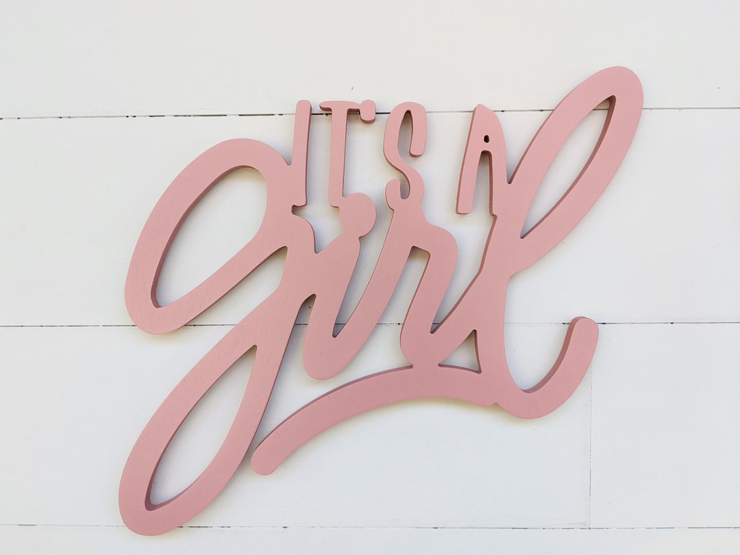 It's a Girl Sign | It's a Girl Door Hanger| Baby Shower Sign | Baby ...
