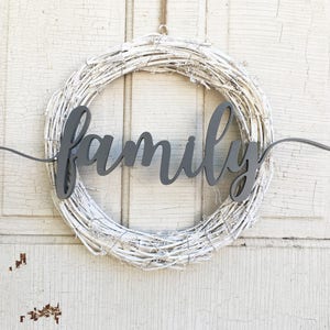 Family Word Cut Out | Family Sign | Wooden Letters | Family Cutout ...