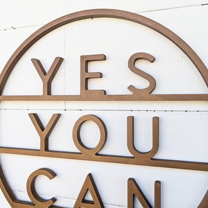 Yes You Can Sign: Wooden Inspirational Wall Decor - Etsy
