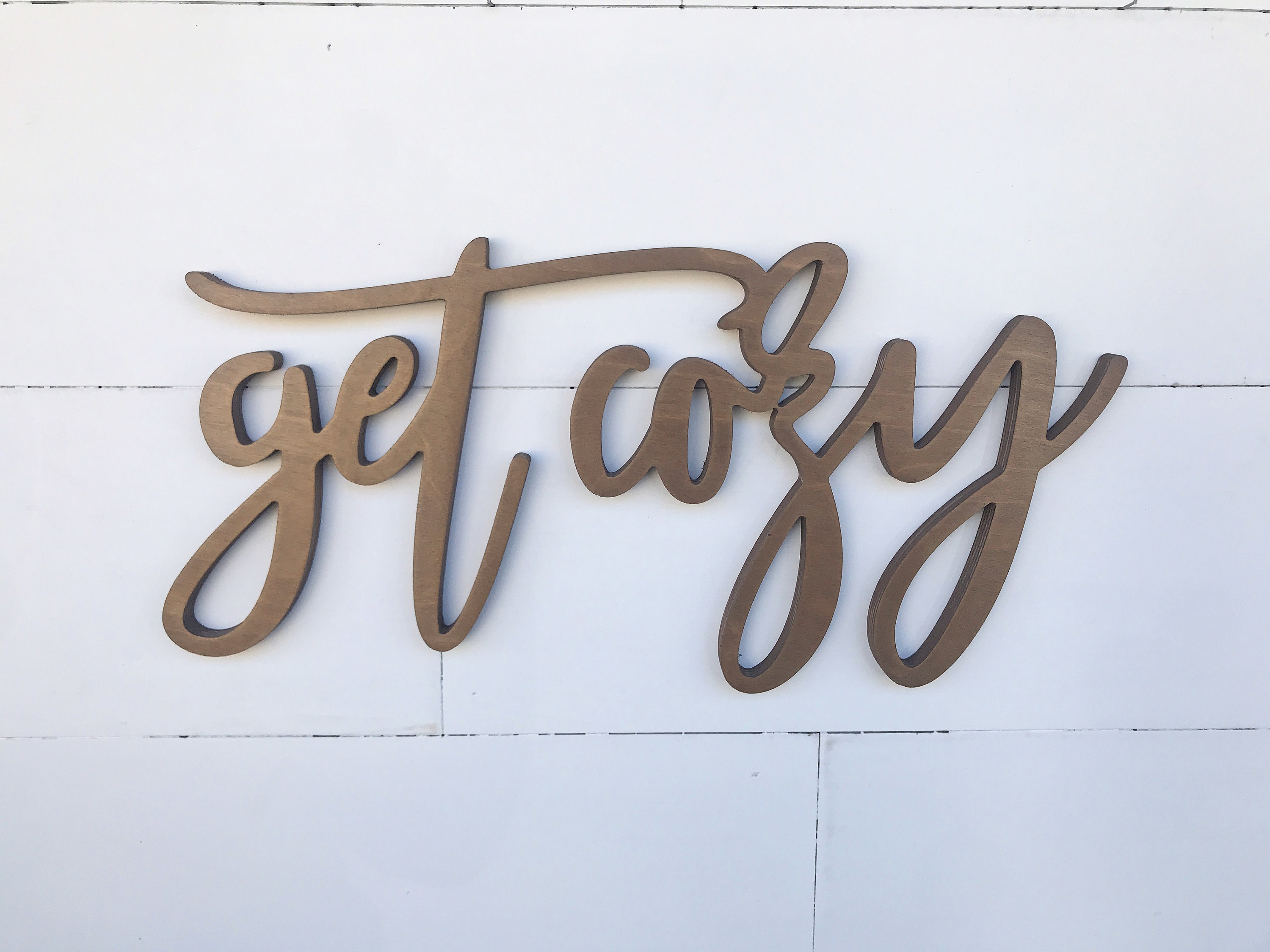 Get Cozy Word Cutout Get Cozy Wooden Letters Get Cozy Sign | Etsy
