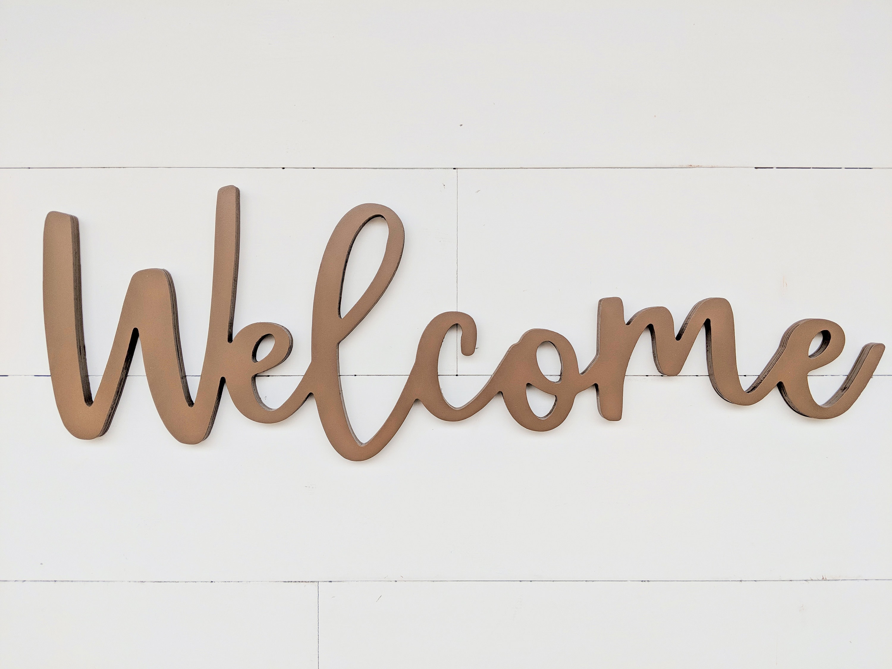 Welcome Word Cutout | Wooden Letters | Welcome Sign | - Etsy