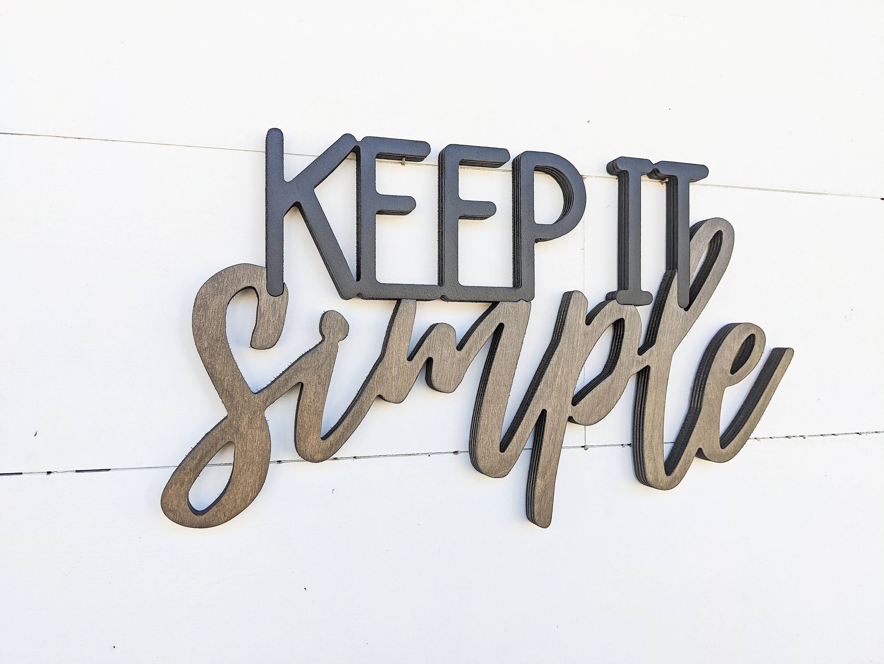 Keep It Simple Sign Keep It Simple Word Cutout 1/2 | Etsy