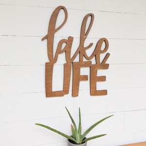 Lake Life Sign | Wooden Lake Decor | Lake Sign | Lake Wall Hanging - Etsy