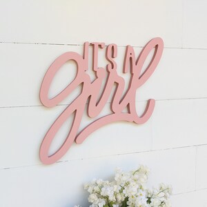 It's a Girl Sign | It's a Girl Door Hanger| Baby Shower Sign | Baby ...