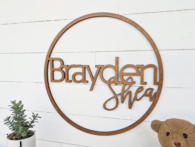 Wooden Nursery Name Sign Nursery Wall Art Custom Name Crib - Etsy