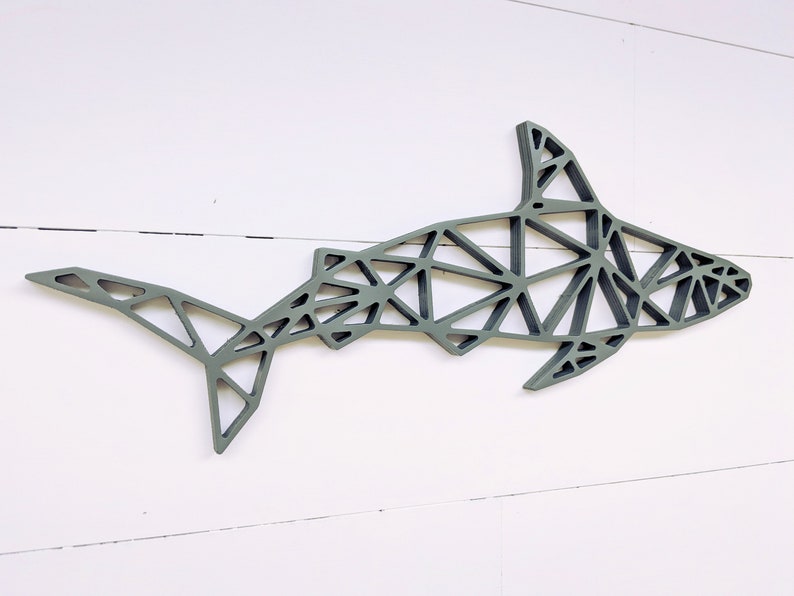 Geometric Shark Ocean Nursery Nursery Art Kids Room Art - Etsy