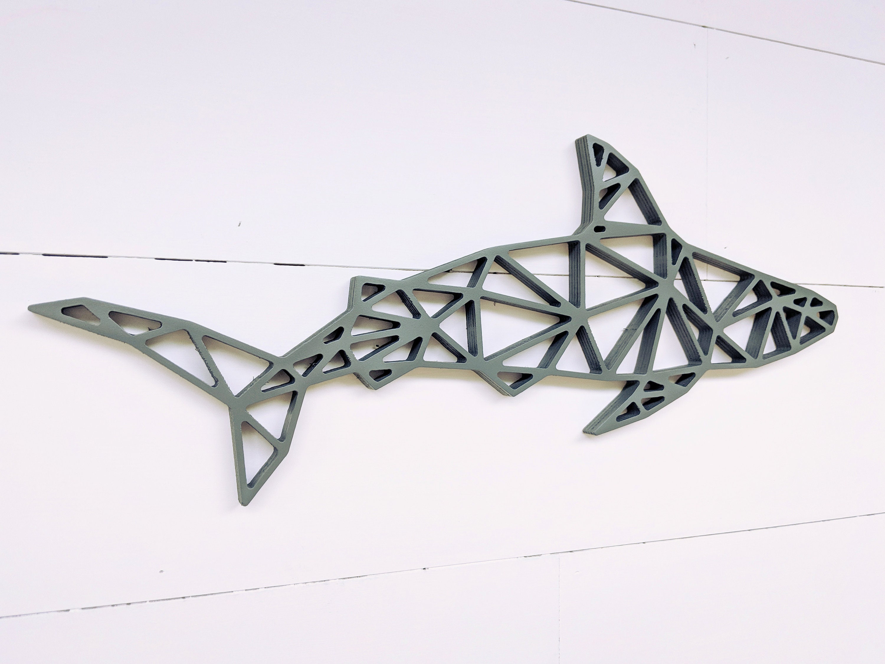 Geometric Shark Ocean Nursery Nursery Art Kids Room Art - Etsy