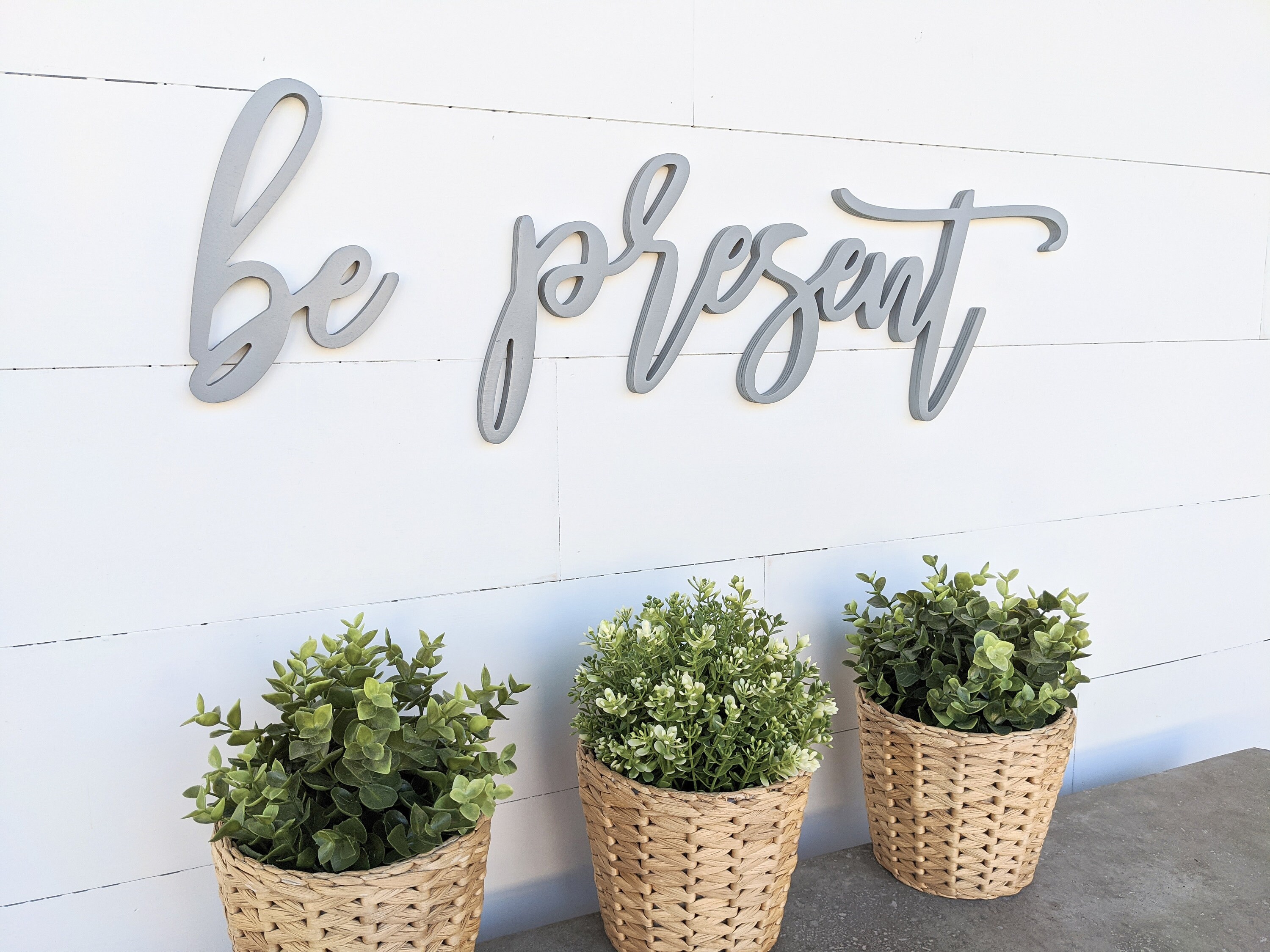 Be Present Word Cutout Be Present Wooden letters Be | Etsy