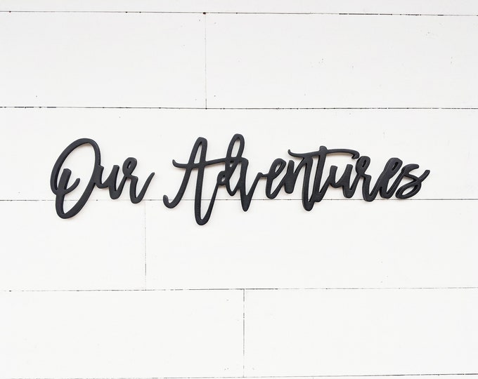 Adventure Awaits Sign Travel Wooden Sign Adventure Wall Decor Travel ...