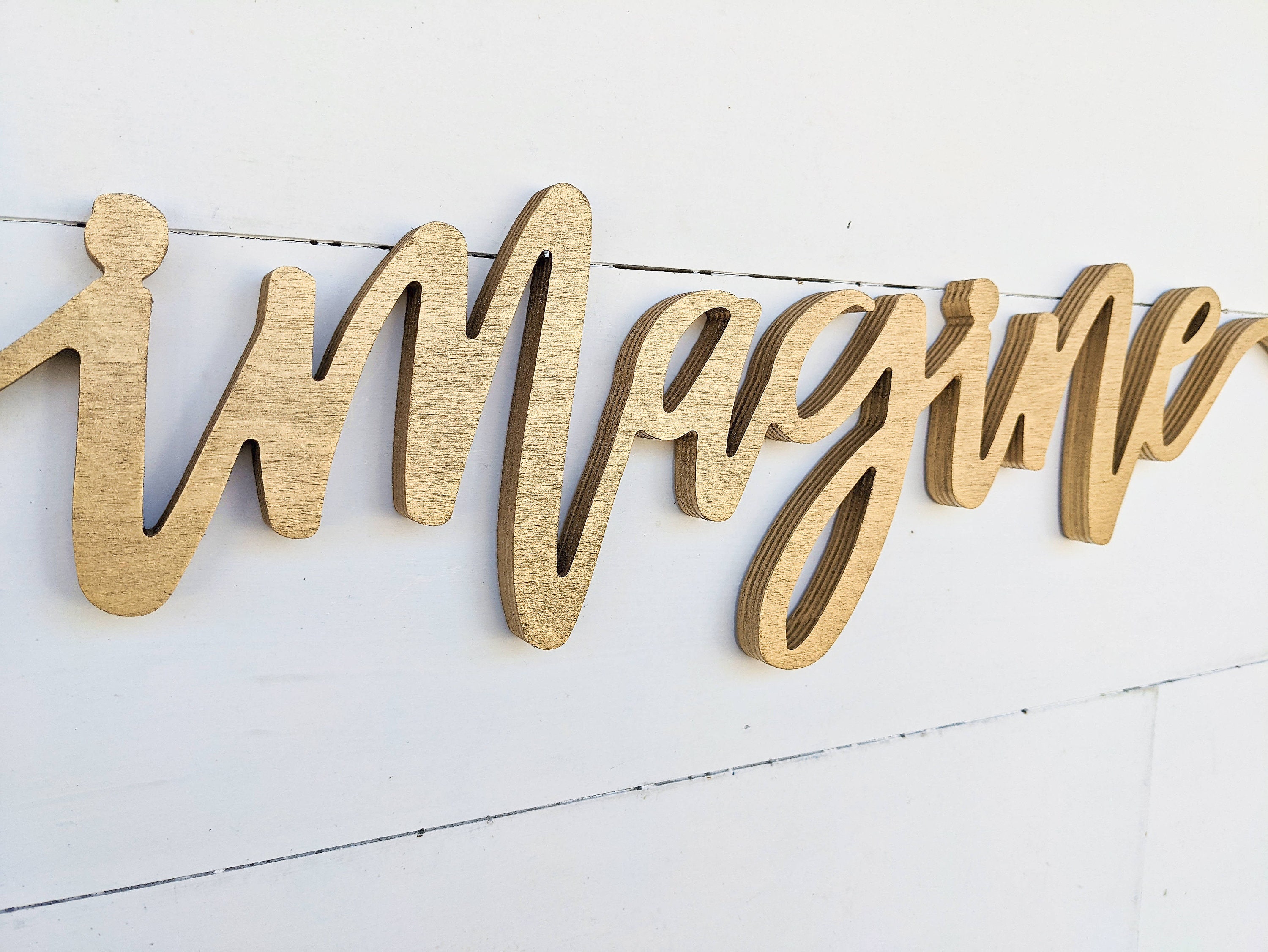 Imagine Wood Cutout Imagine Sign Imagine Wall Sign - Etsy