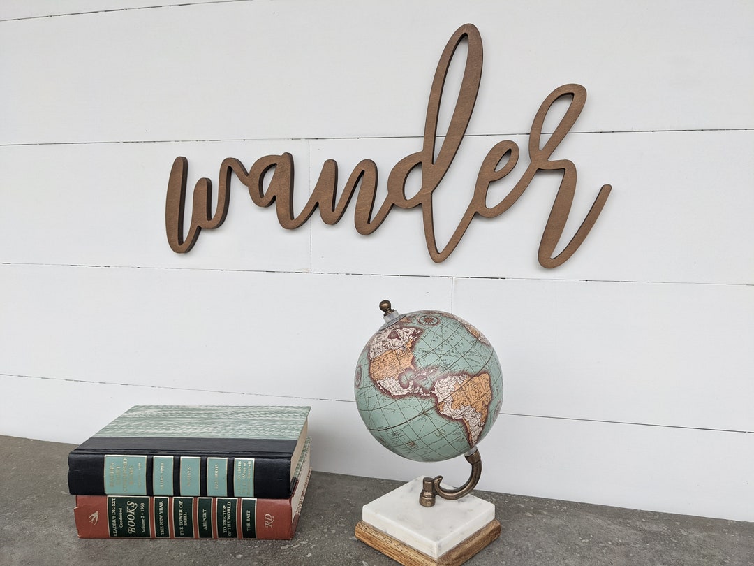 Wander Sign, Wander Word Cutout, 1/2" Thick Wooden Letters Wander Sign ...