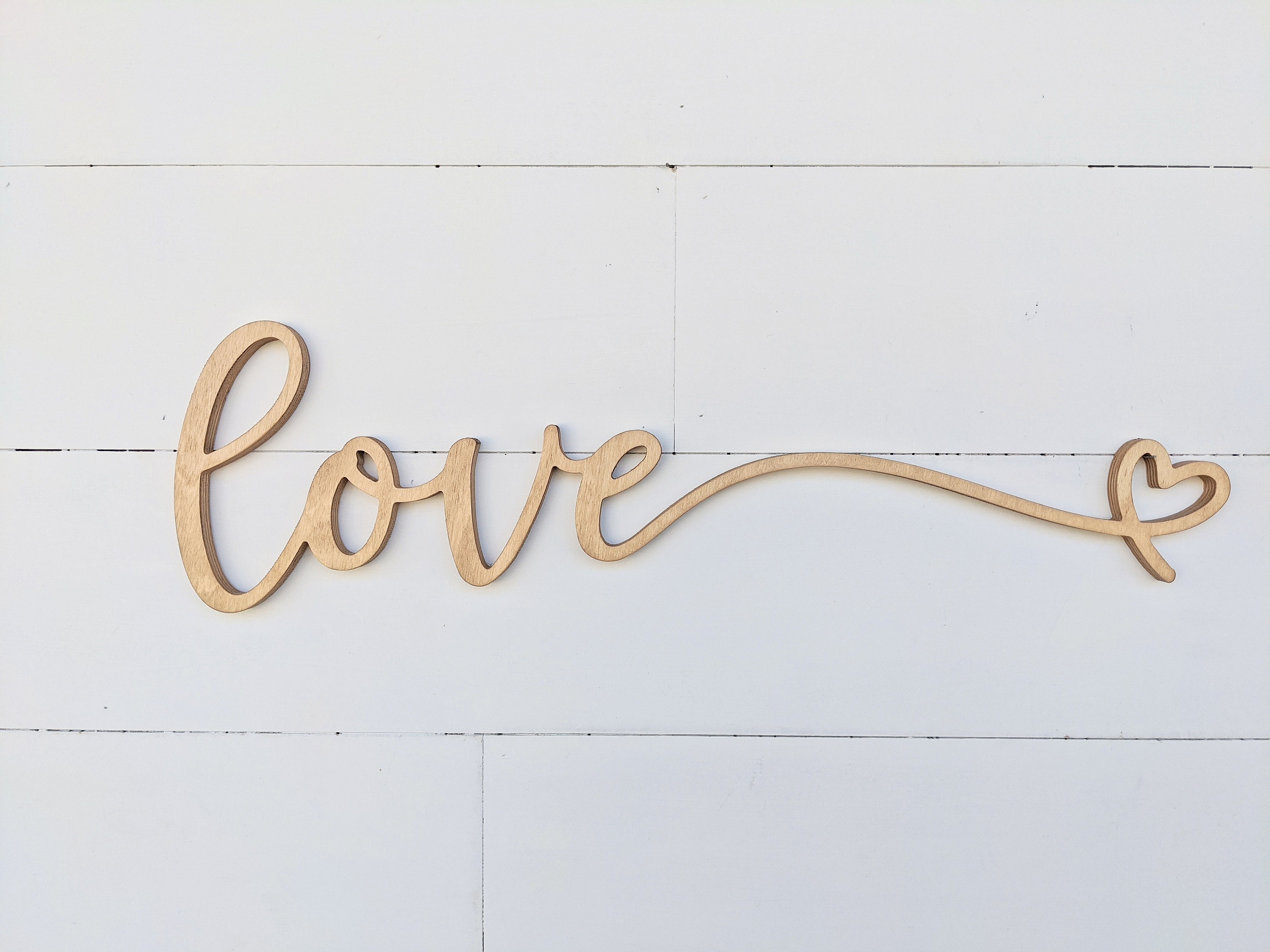 Love Sign With Heart Love Sign Home Decor Wall Art 1/2 - Etsy