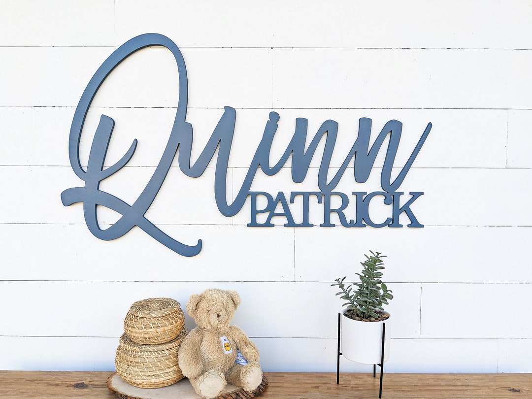 Baby Boy or Girl Nursery Sign, Baby Name Cutout, Boys Name Sign, Girls ...