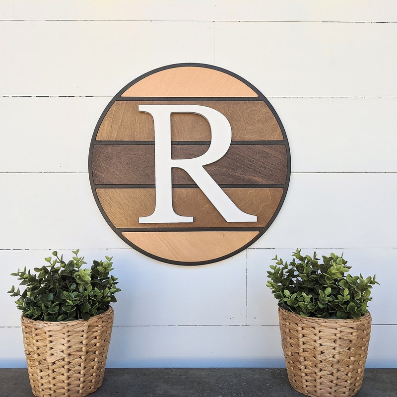 Wooden Monogram - Etsy