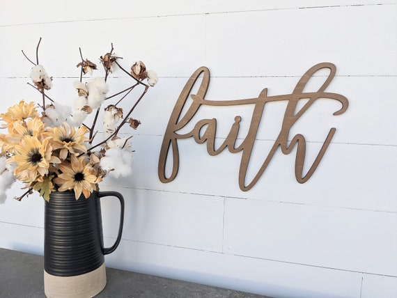 Faith Sign Faith Word Cutout 1/2 Thick Wooden Letters | Etsy