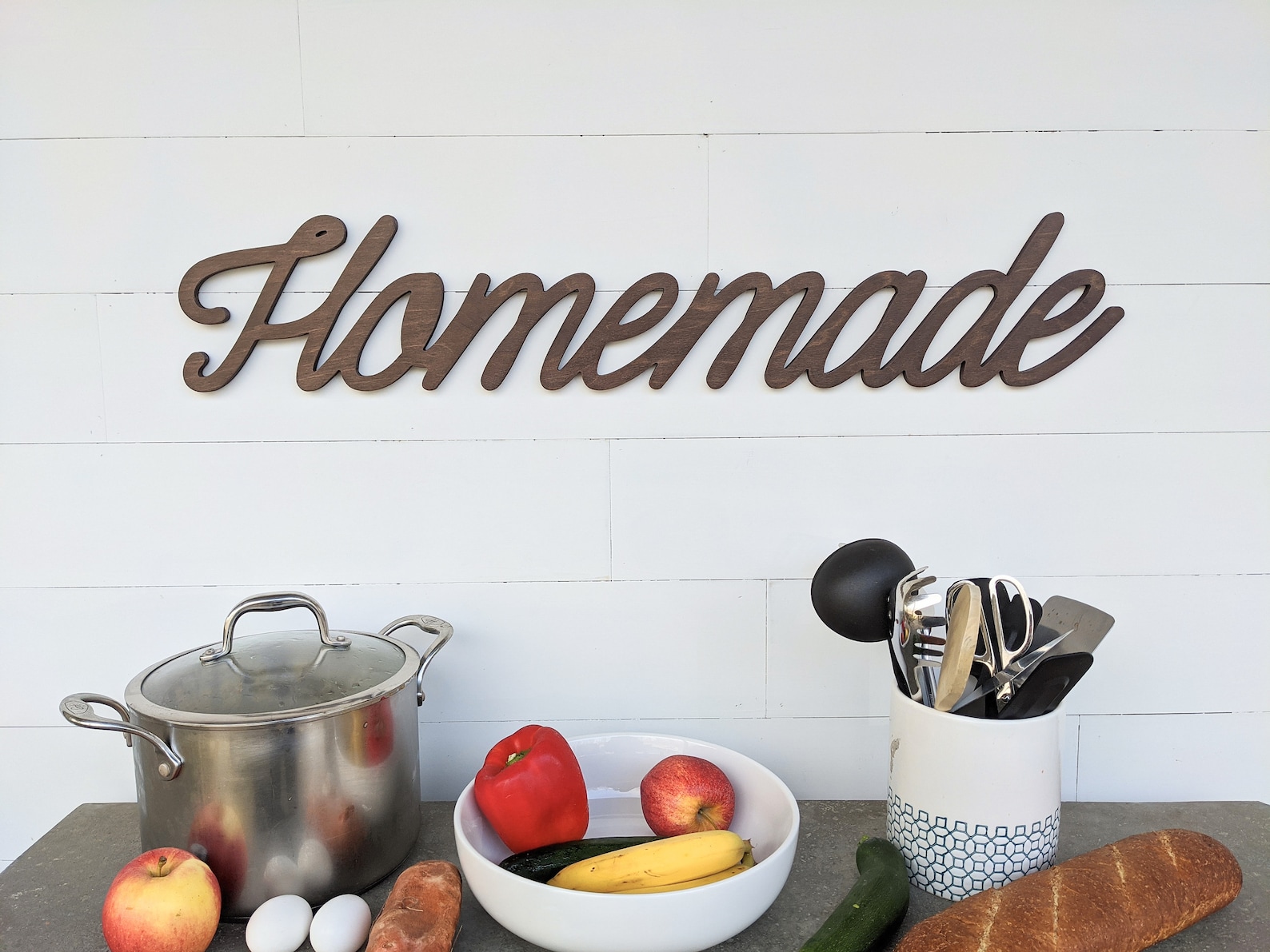 Homemade Word Cut Out Wooden Sign Homemade Sign | Etsy