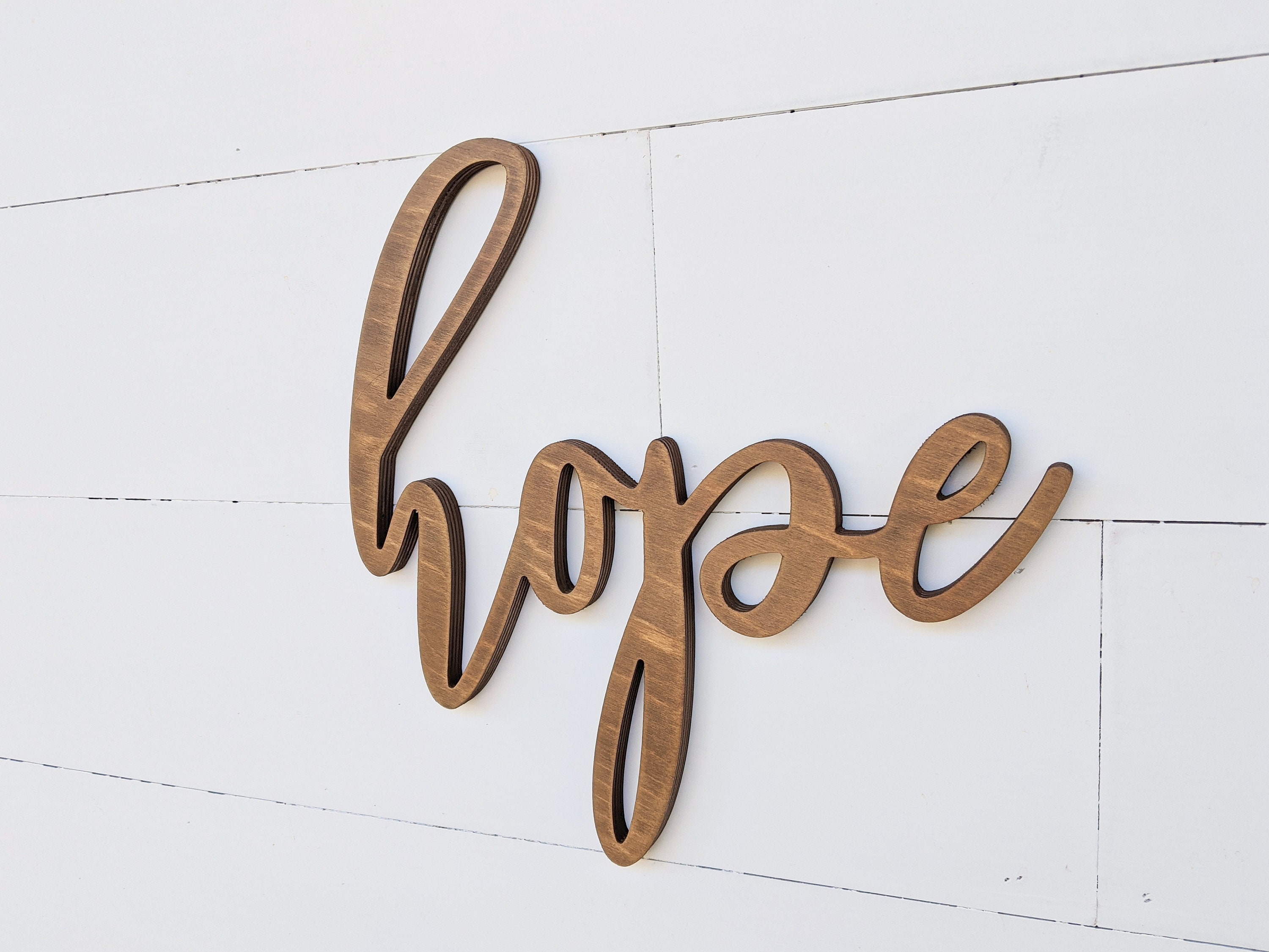 Hope Sign Hope word cutout 1/2 thick wooden letters | Etsy