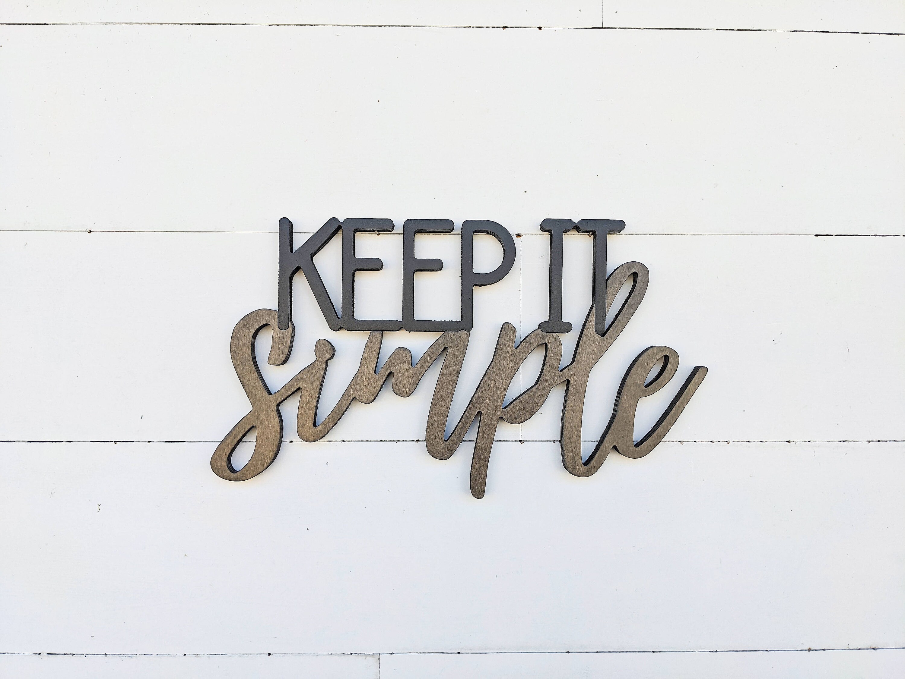 Keep It Simple Sign Keep It Simple Word Cutout 1/2 | Etsy