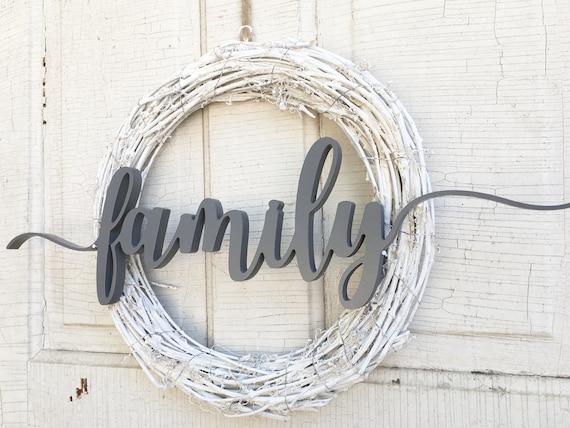 Family Word Cut Out Family Sign Wooden Letters Family | Etsy