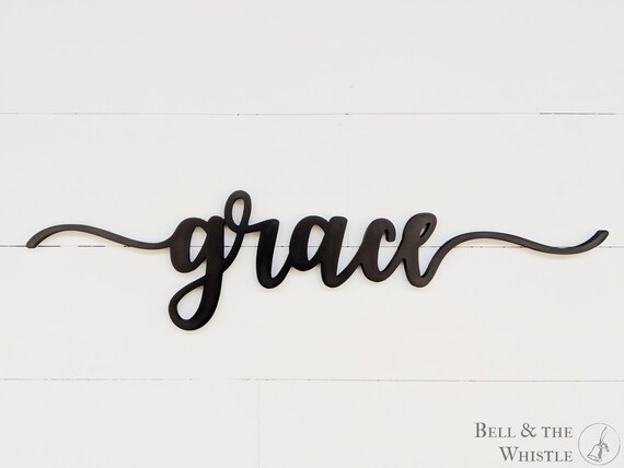 Grace Word Cutout Word Wooden Letters Grace Cutout | Etsy