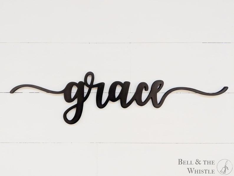 Grace Word Cutout / Word Wooden Letters / Grace Cutout | Etsy