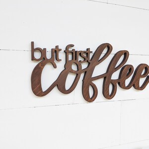 But First Coffee Sign | Wooden Coffee Sign | Coffee Phrase Sign ...