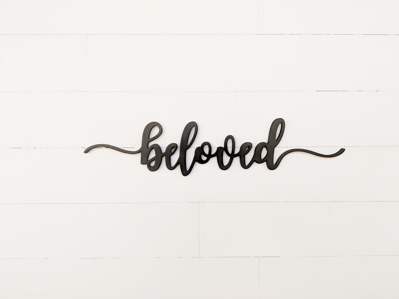 Beloved Word Cutout Word Wooden Letters Beloved Cutout | Etsy