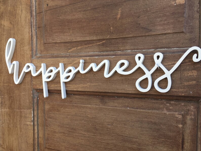 Happiness Word Cutout | Wooden Letters | Happiness Sign - Etsy