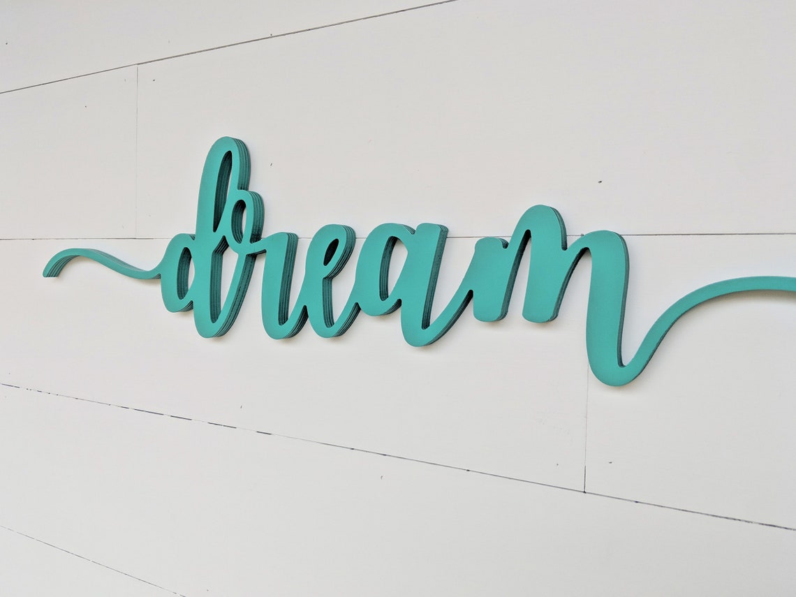 Dream Word Cutout Wooden Letters Dream Sign Dream Cutout - Etsy