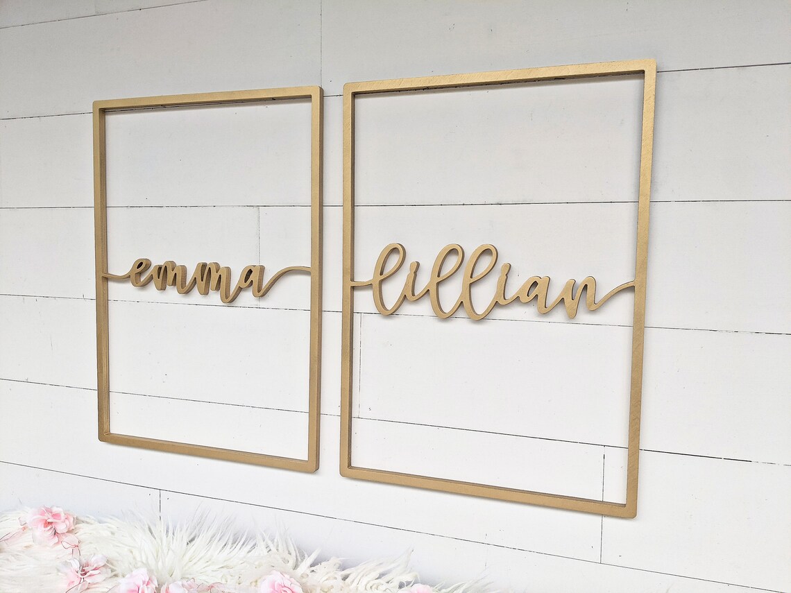 Baby Nursery Sign Over the Crib Sign Custom Twins Signs | Etsy