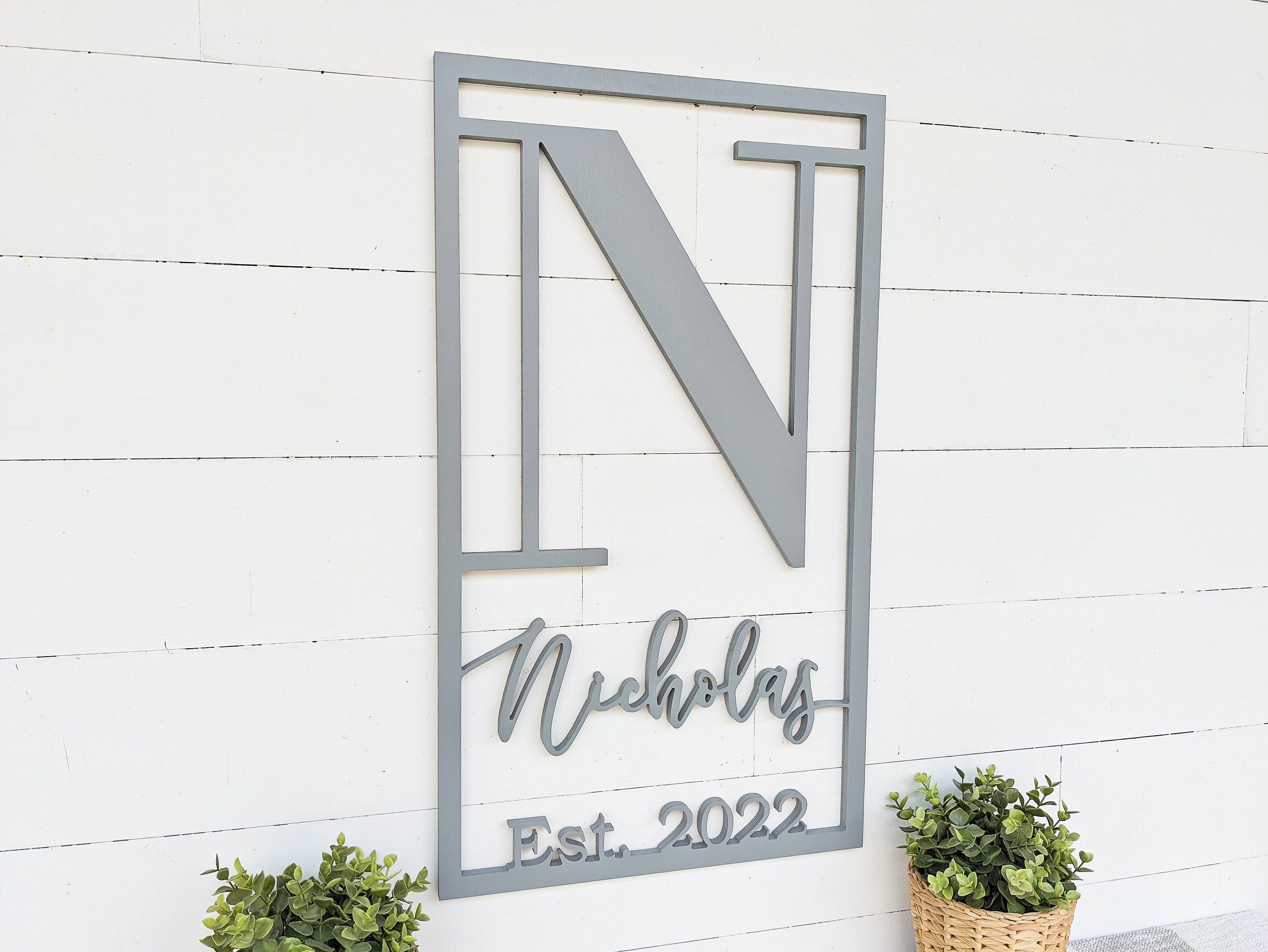 Custom Wedding Sign Last Name and Established Date Sign | Etsy