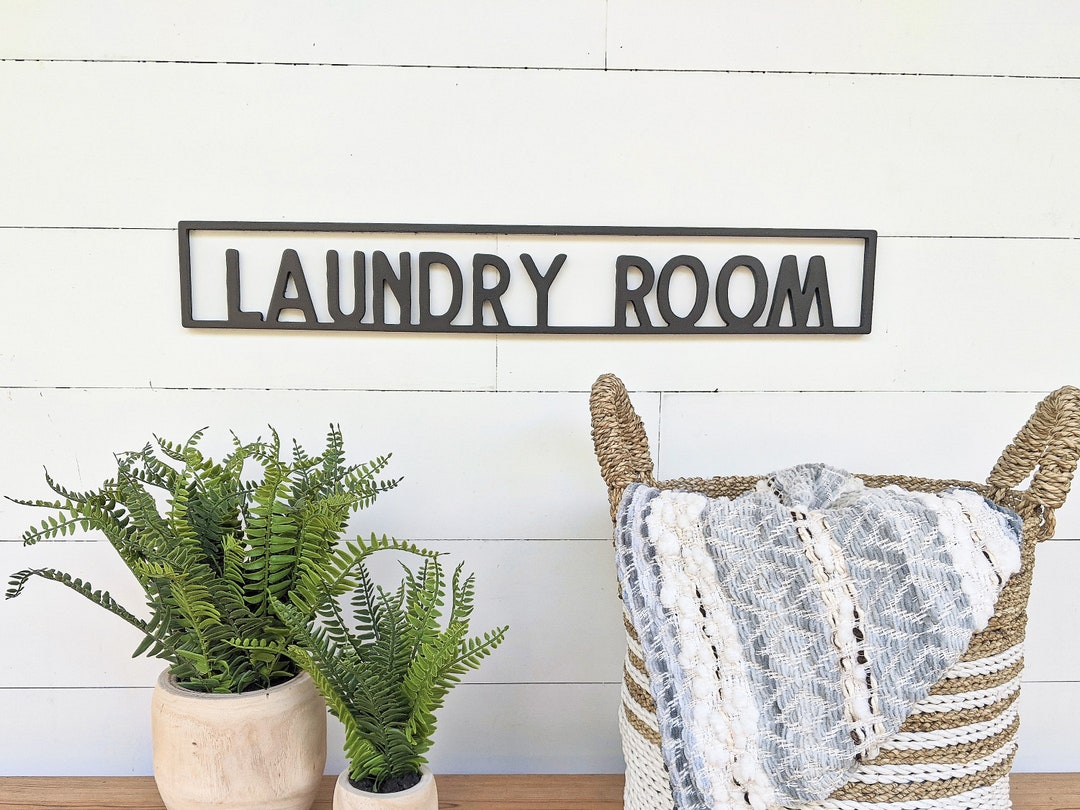Laundry Room Sign, Laundry Room Word Cutout, 1/2" Thick Wooden Letters ...