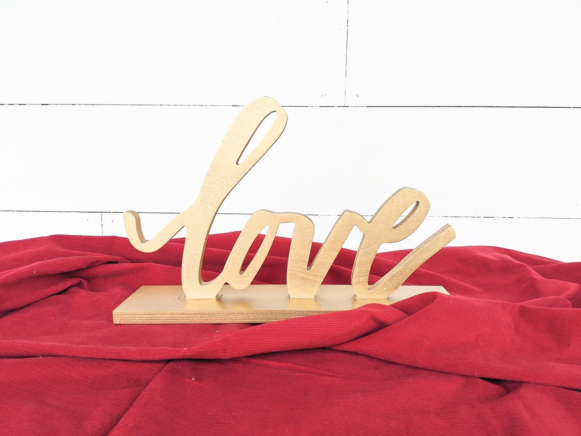 Love Free-standing Sign Valentine's Decor Wedding | Etsy