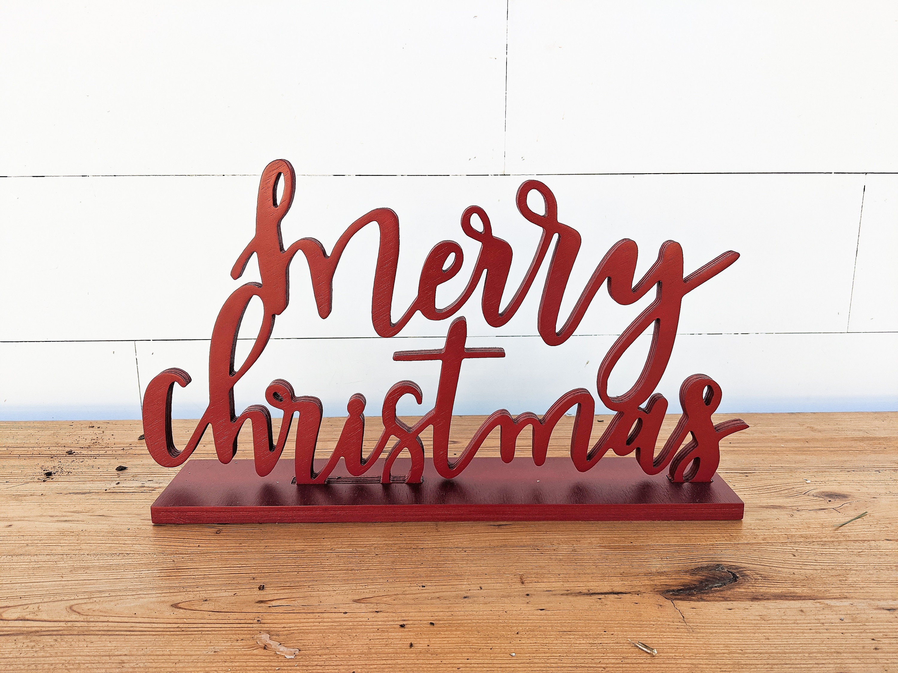 Merry Christmas Free-standing Sign Christmas Decor Merry - Etsy