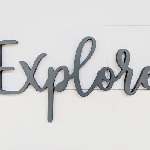 Explore Sign Explore Word Cutout 1/2 Thick Wooden - Etsy