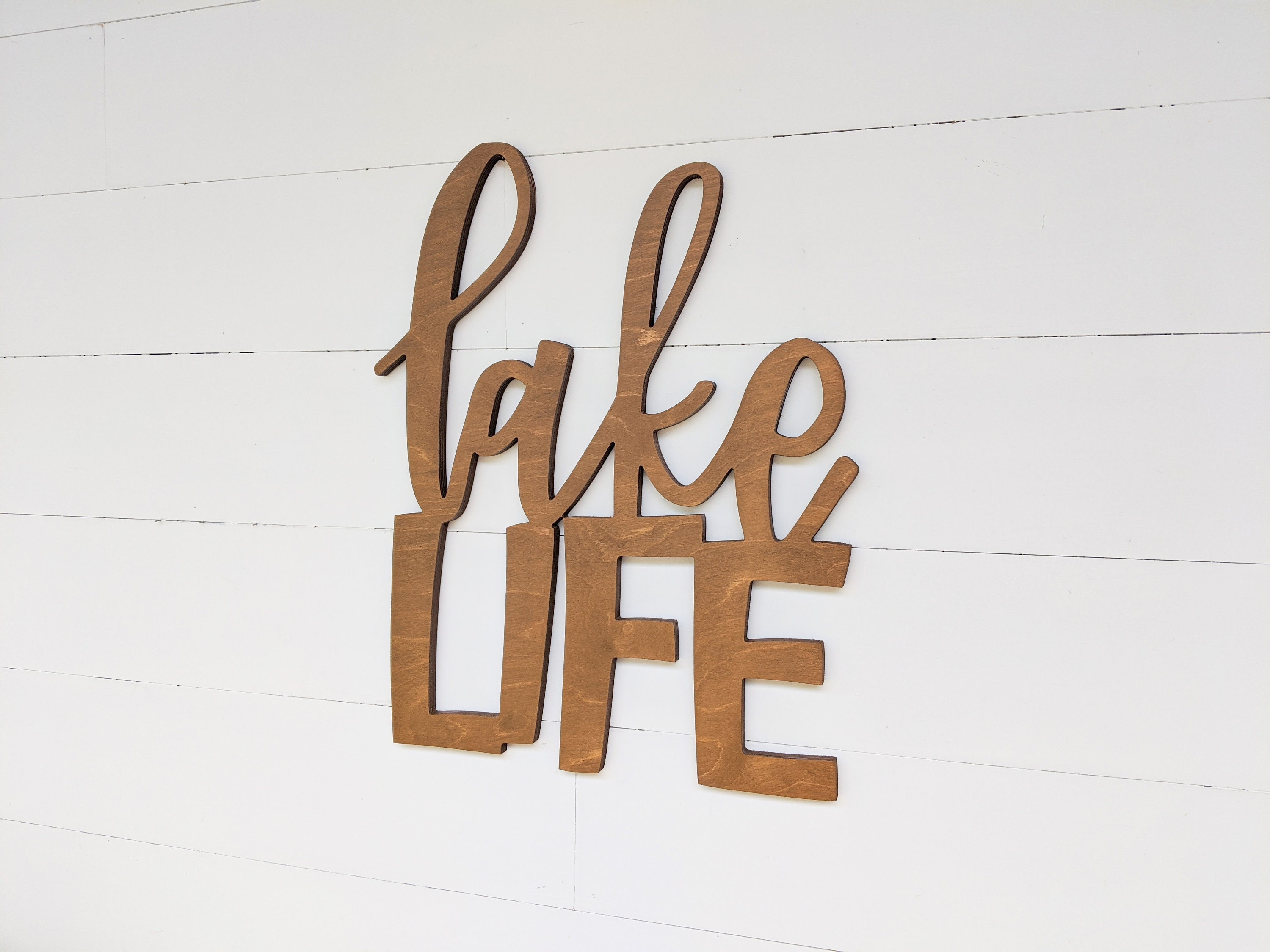 Lake Life Sign Wooden Lake Decor Lake Sign Lake Wall - Etsy