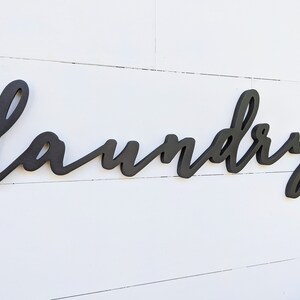 Laundry Word Cutout | Wooden Letters | Laundry Sign - Etsy