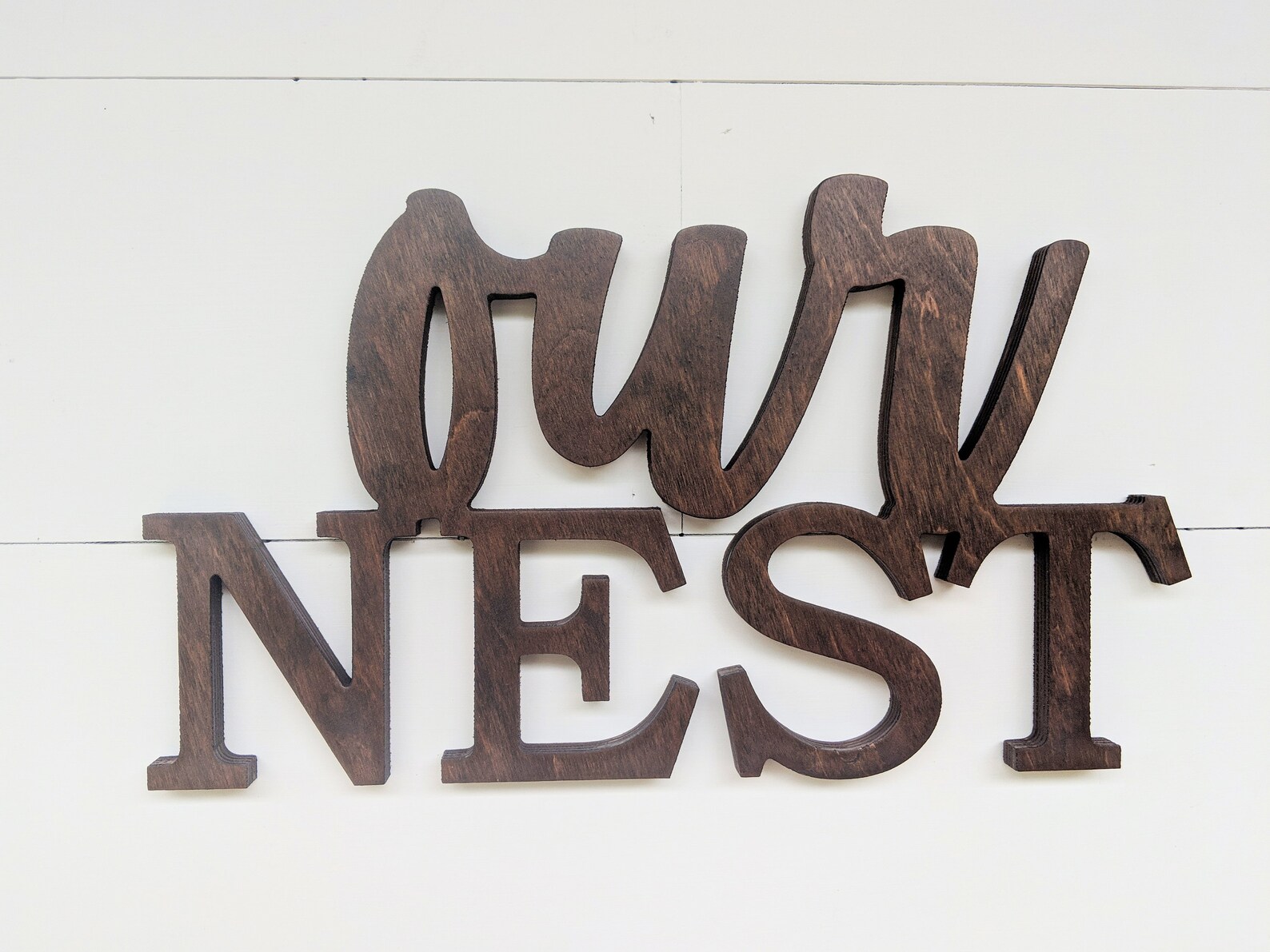 Our Nest Sign Home Decor Our Nest Word Cut Out Rustic - Etsy