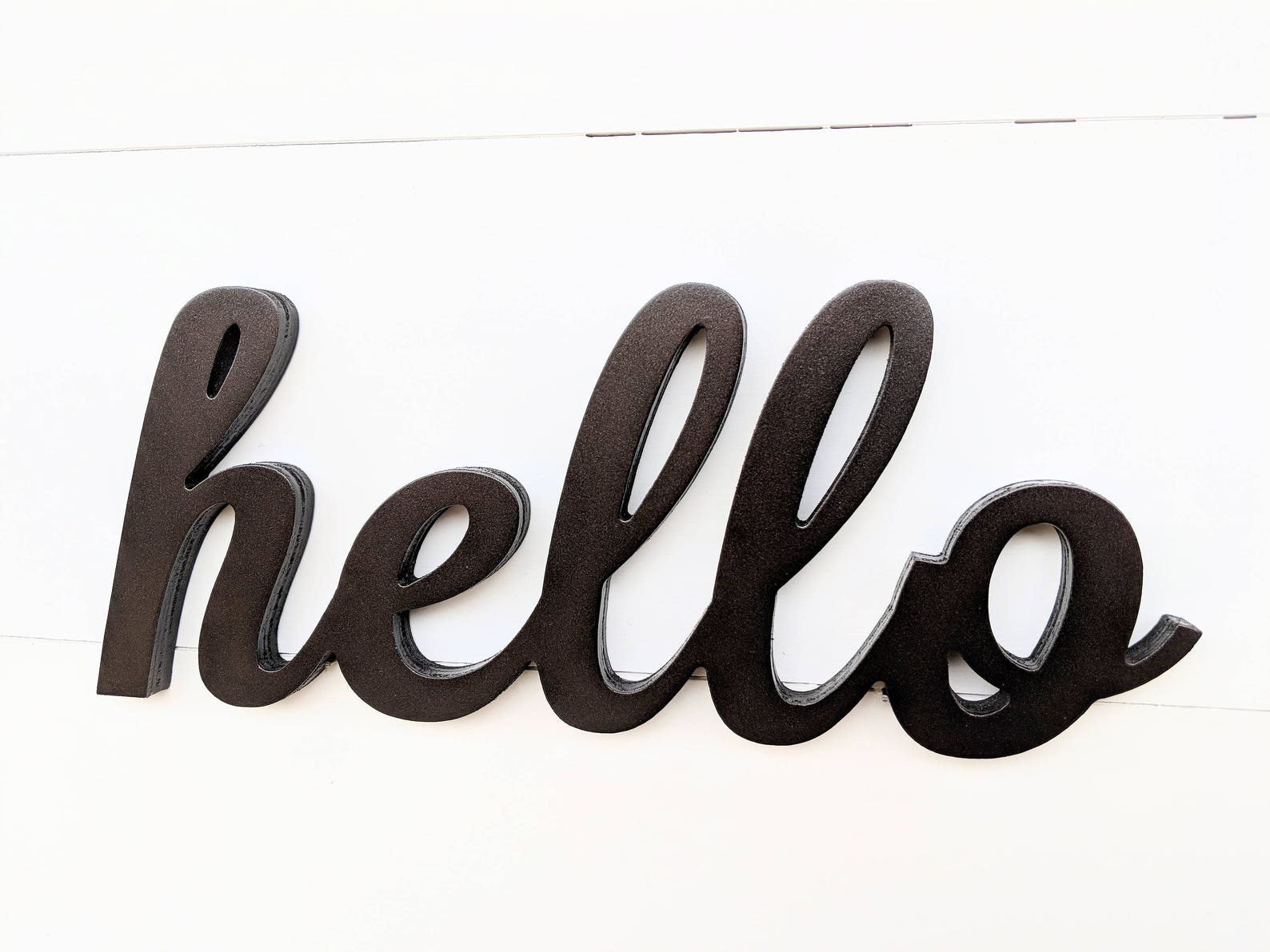 Hello Word Cutout Hello Wall Hanging Hello Wood Sign - Etsy