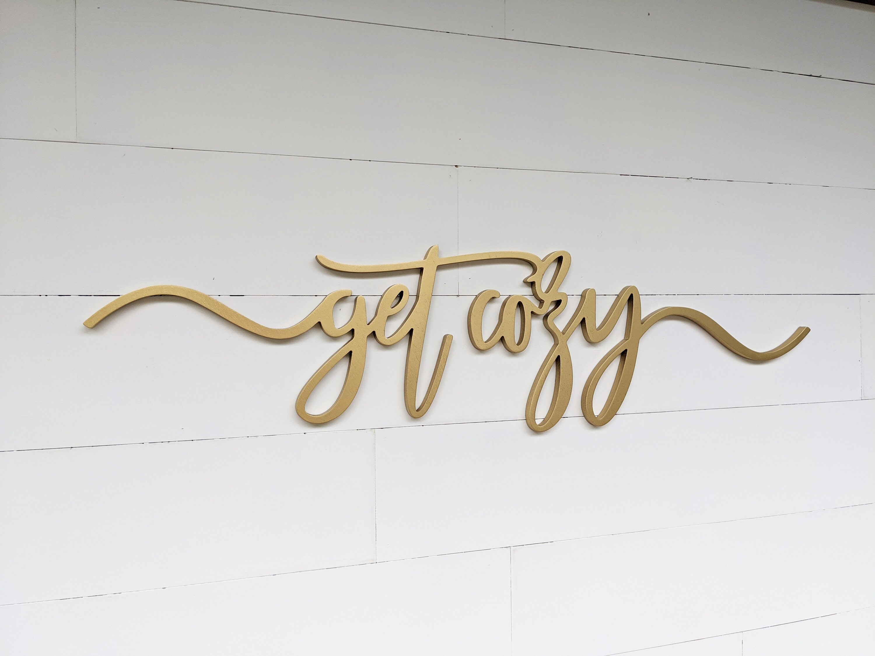 Get Cozy Sign Color Options Get Cozy With Swashes Cutout - Etsy