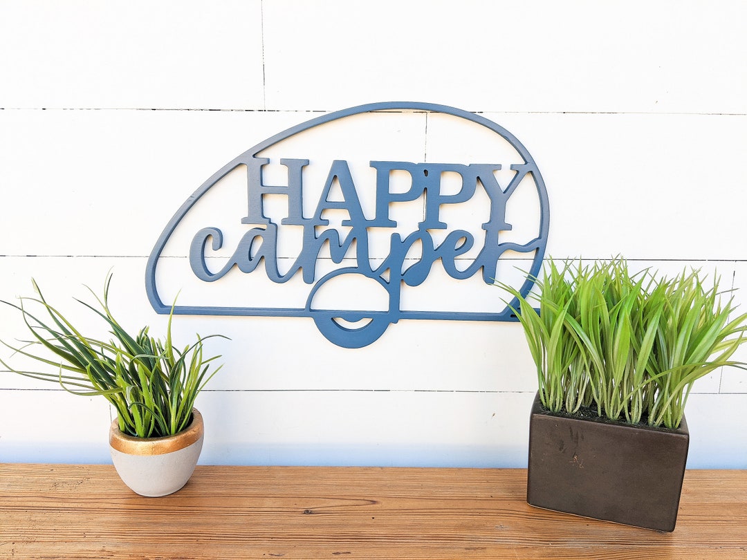 Happy Camper Sign Wooden Camper Sign Camper Sign Camping Sign - Etsy
