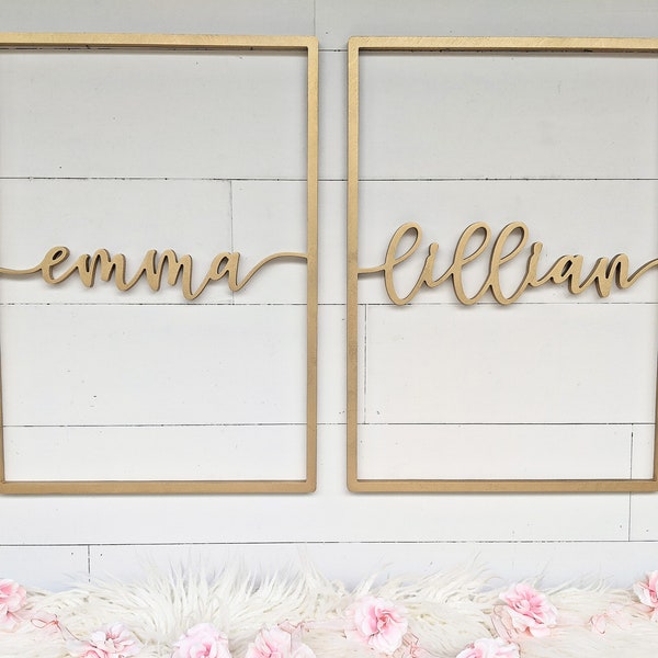 Baby Girl Name Sign for Nursery - Etsy