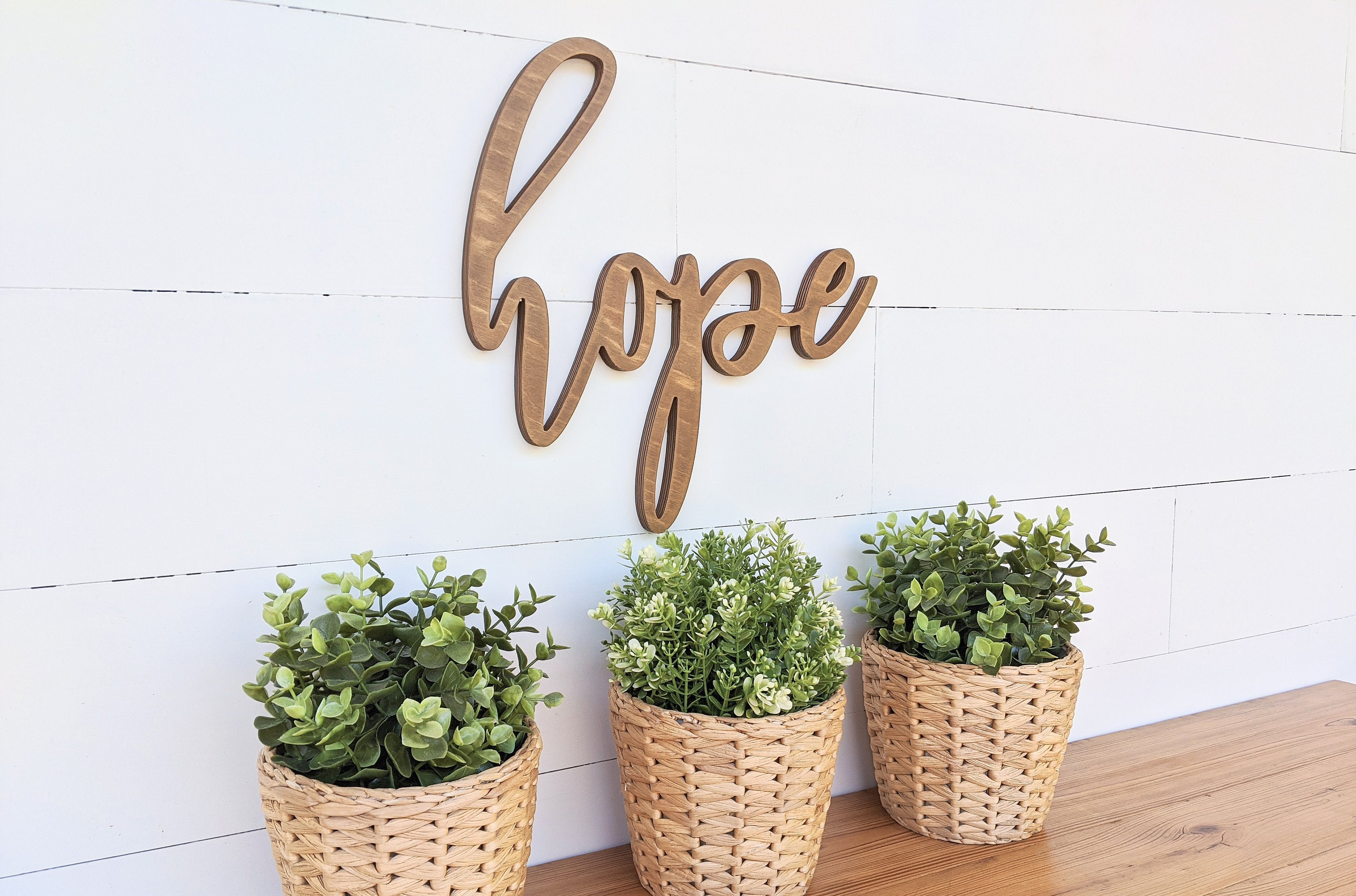 Hope Sign Hope word cutout 1/2 thick wooden letters | Etsy