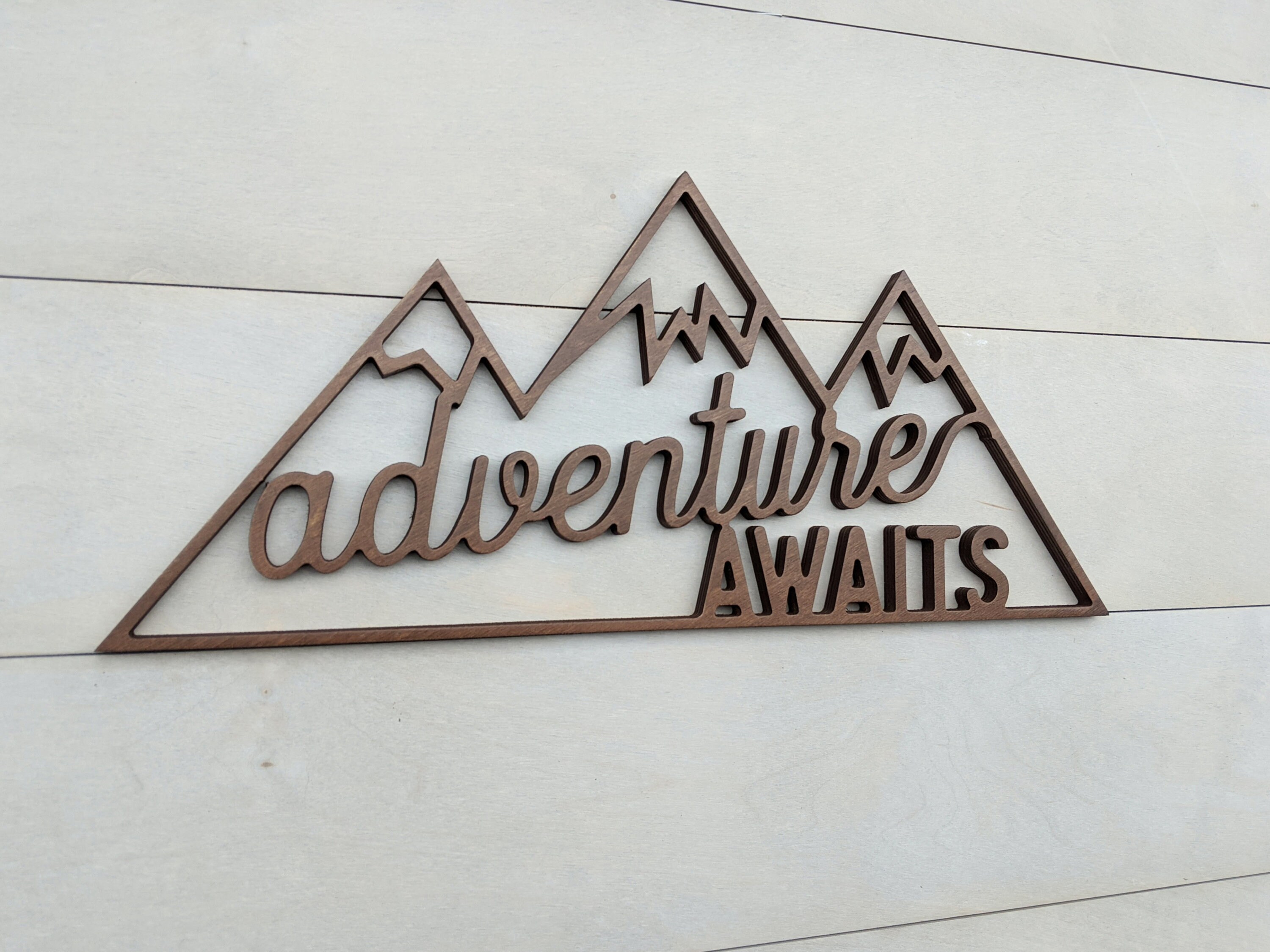 Adventure Awaits Mountains Wall Hanging Woodland Theme | Etsy