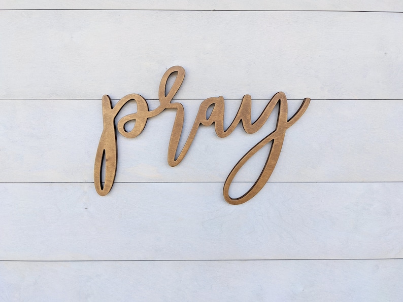 Pray Sign Pray Word Cutout 1/2 Thick Wooden Letters - Etsy
