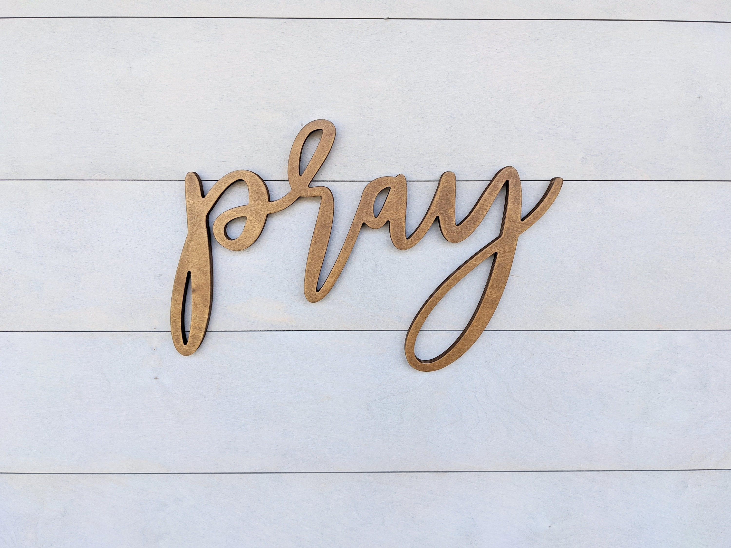Pray Sign Pray Word Cutout 1/2 Thick Wooden Letters - Etsy