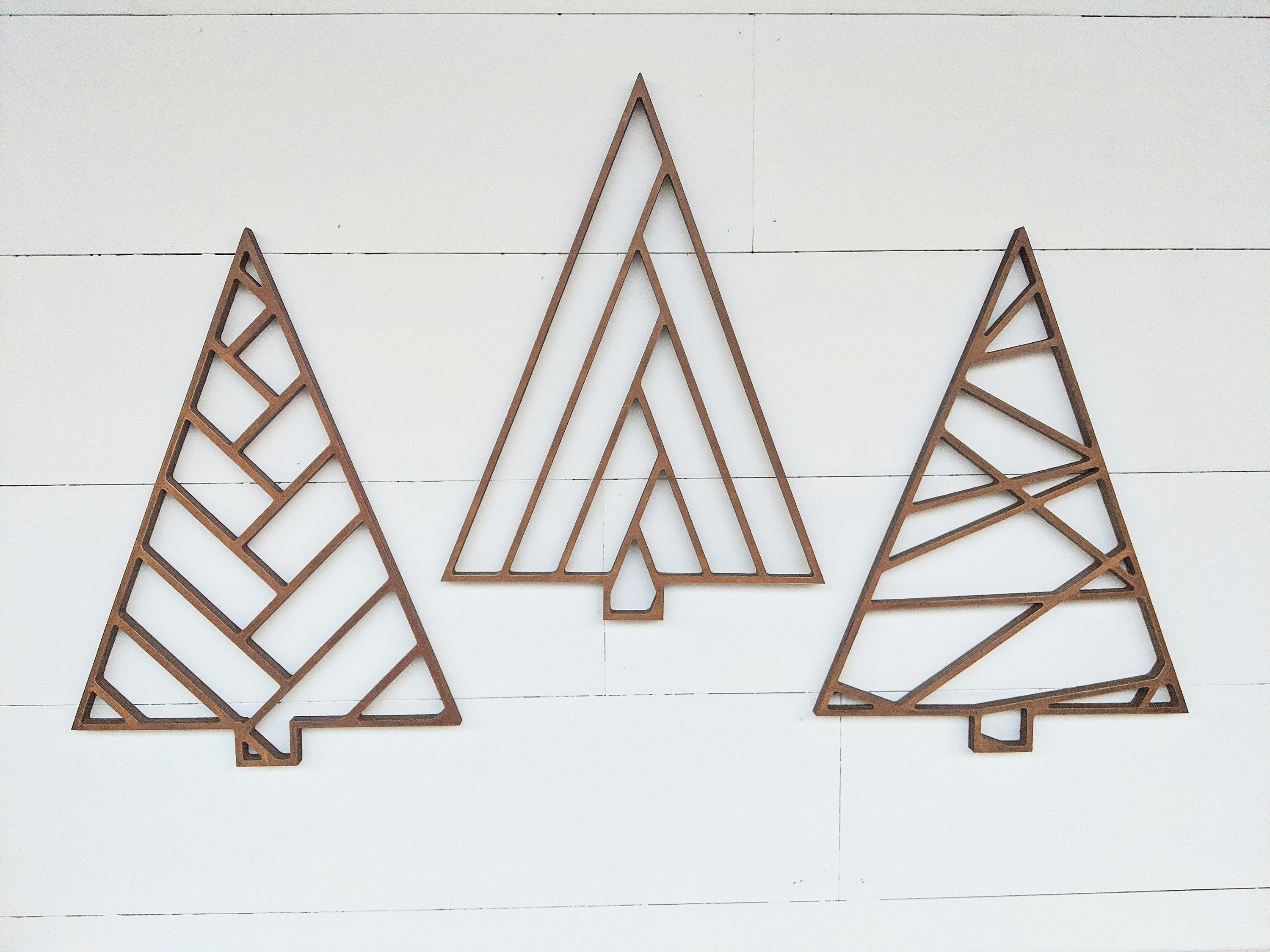 Geometric Forest Trees Wall Art Geometric Wall Decor Tree - Etsy
