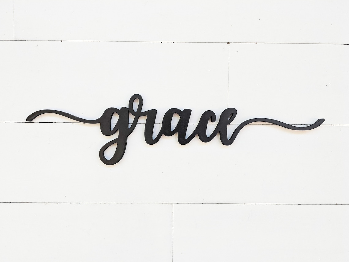 Grace Word Cutout Word Wooden Letters Grace Cutout | Etsy